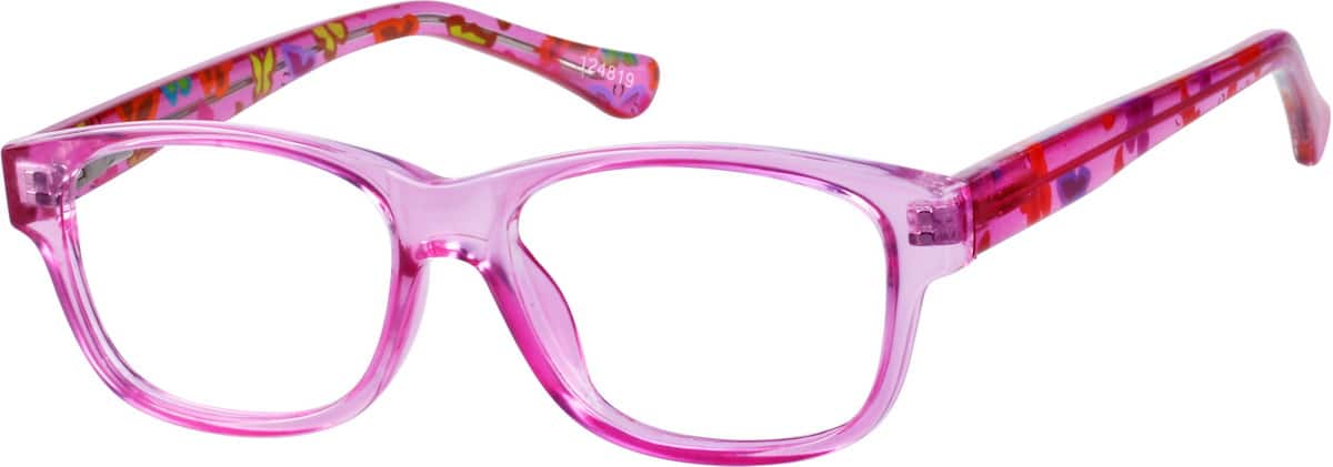 Pink Girls Pink Rectangular Eyeglasses 1248 Zenni Optical Eyeglasses