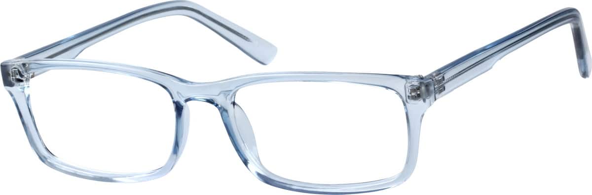 Blue Translucent Rectangular Eyeglasses #1254 | Zenni Optical Eyeglasses