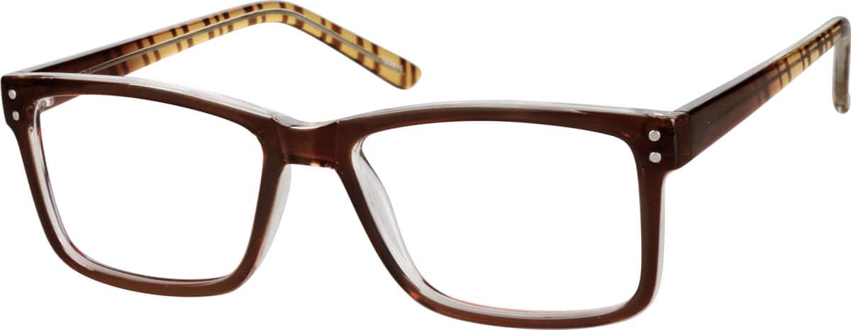 Brown Classic Rectangular Eyeglasses #1258 | Zenni Optical Eyeglasses