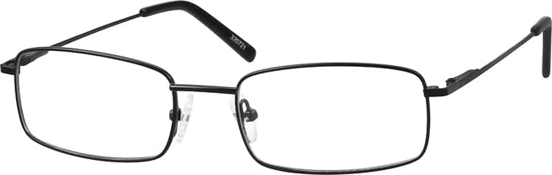 Black Stainless Steel Rectangular Eyeglasses #3207 | Zenni Optical ...