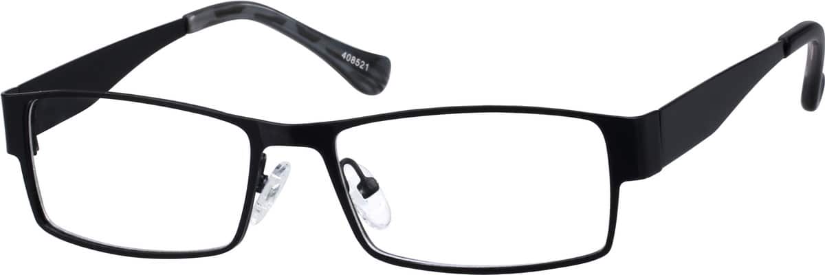 Black Stainless Steel Black Rectangular Eyeglasses #4085 | Zenni ...