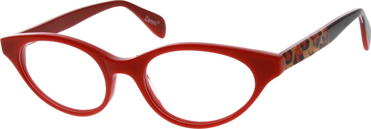 Red Acetate Full-Rim Frame #6257 | Zenni Optical Eyeglasses