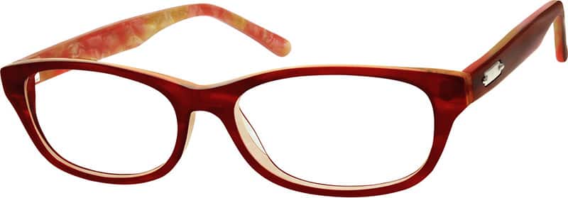 Red Rectangle Glasses #100618 | Zenni Optical