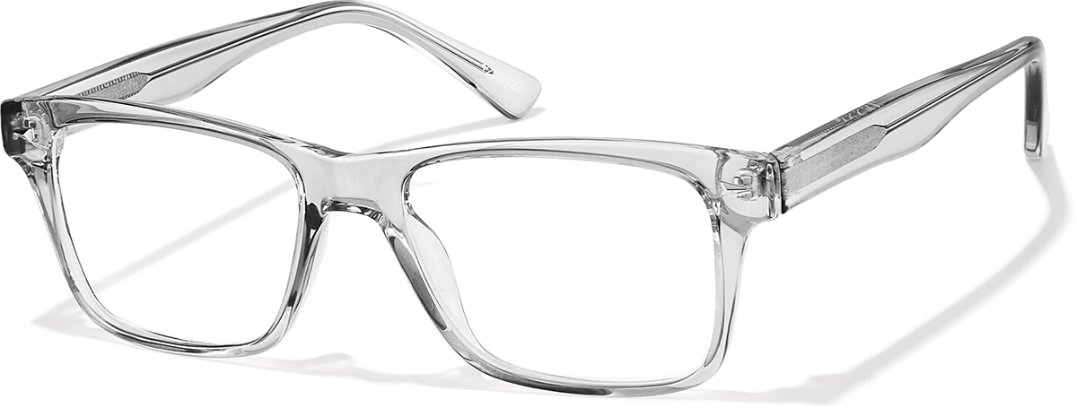 Crystal Gray Rectangle Glasses #126012 | Zenni Optical