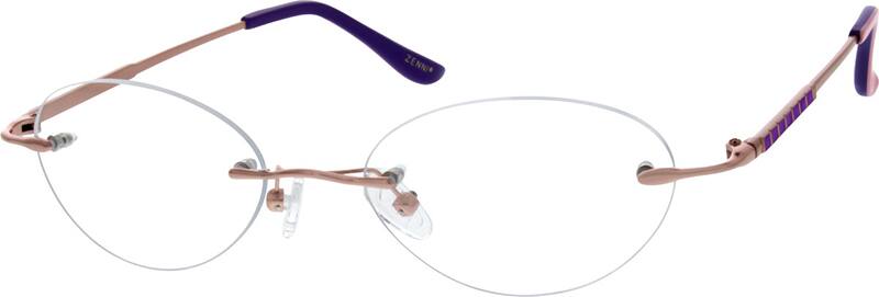 Pink Titanium Rimless Glasses #130119 | Zenni Optical