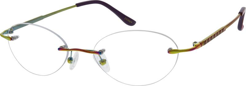 Multicolor Titanium Rimless Glasses #130129 | Zenni Optical