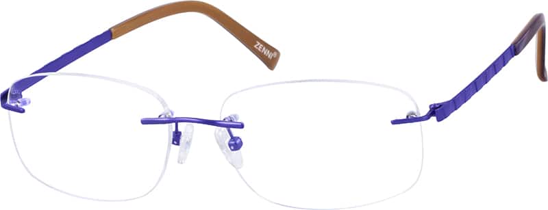 Purple Titanium Rimless Glasses #131517 | Zenni Optical