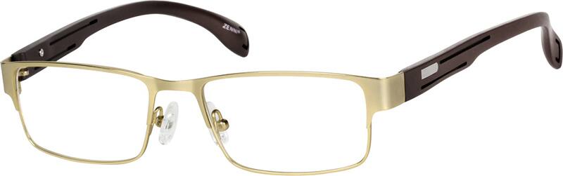 Gold Rectangle Glasses #146814 | Zenni Optical