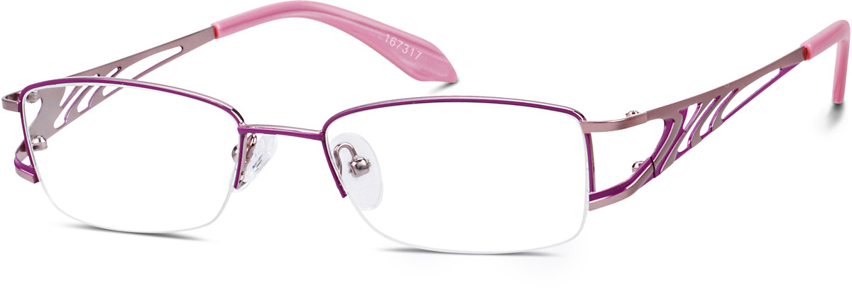 Pink Half-Rim Glasses #167317 | Zenni Optical