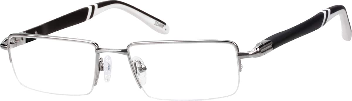 Silver Rectangle Glasses #190511 | Zenni Optical