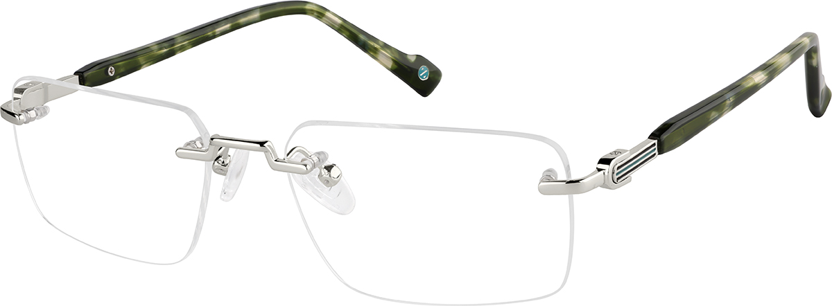 Green Customizable Rimless Glasses #1915811 | Zenni Optical