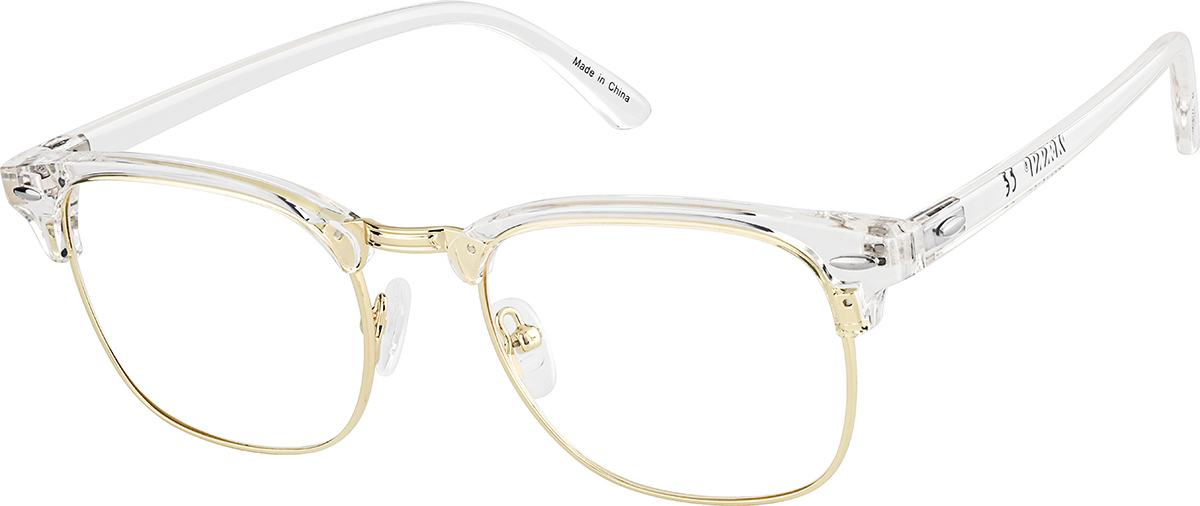 Clear Browline Glasses #1916623 | Zenni Optical