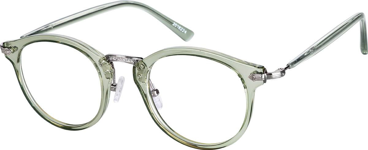 Green Round Glasses #2018224 | Zenni Optical