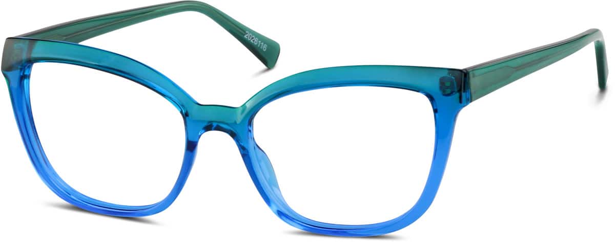 Blue Rectangle Glasses #2026116 | Zenni Optical