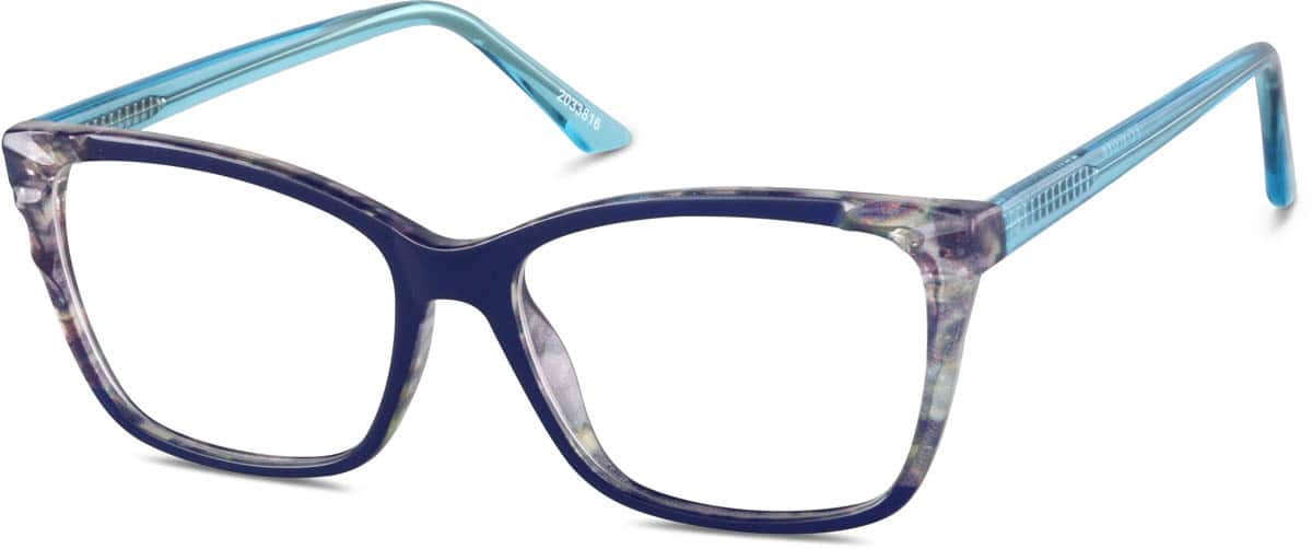 Blue Rectangle Glasses #2033816 | Zenni Optical