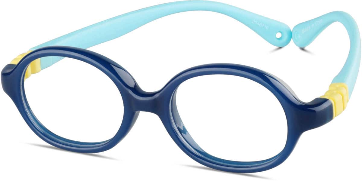 Blue Kids' Flexible Oval Glasses #2040716 | Zenni Optical