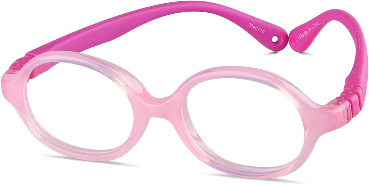 Pink Kids' Flexible Oval Glasses #2040719 | Zenni Optical