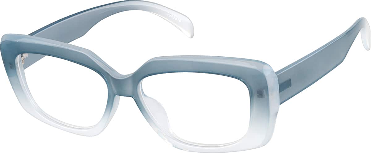 Blue Rectangle Glasses #2042516 | Zenni Optical