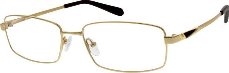 Gold Rectangle Glasses #217014 | Zenni Optical