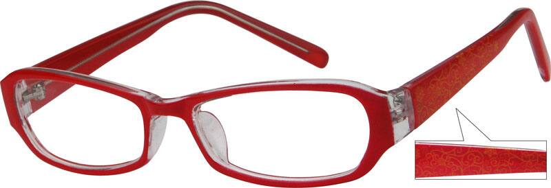 Red Rectangle Glasses #227722 | Zenni Optical