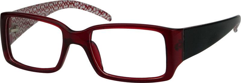 Red Rectangle Glasses #235318 | Zenni Optical Canada