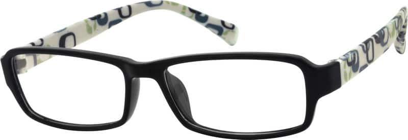Black Rectangle Glasses #246021 | Zenni Optical