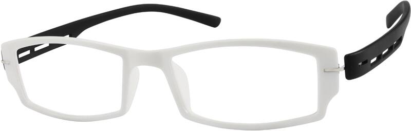 White Rectangle Glasses #254830 | Zenni Optical