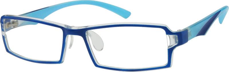 Blue Rectangle Glasses #273616 | Zenni Optical