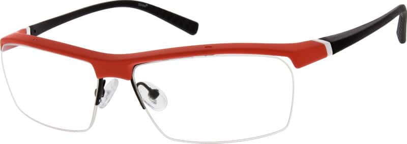 Red Flexible Plastic Half-Rim Frame #296118 | Zenni Optical