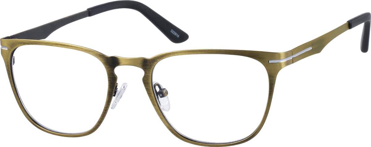 Gold Square Glasses #322914 | Zenni Optical