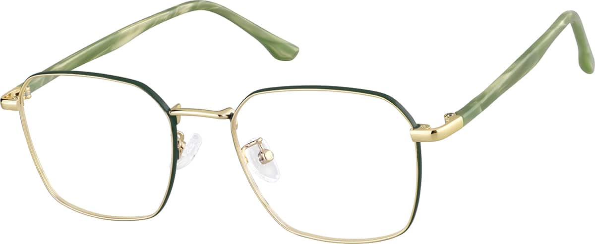 Green Kids' Square Glasses #3233114 | Zenni Optical