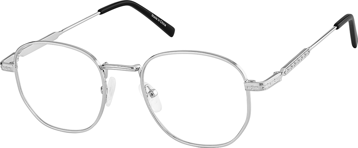 Silver Square Glasses #3244411 | Zenni Optical