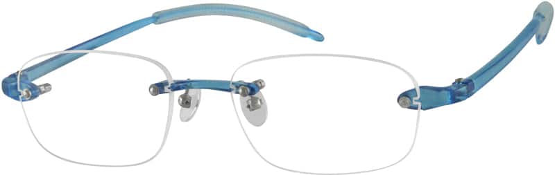 Blue Rimless Glasses #340116 | Zenni Optical