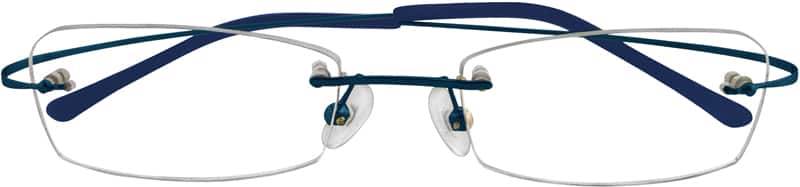 Blue Customizable Rimless Glasses #362016 | Zenni Optical