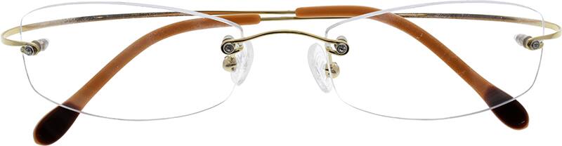 Gold Titanium Rimless Glasses #372214 | Zenni Optical Canada