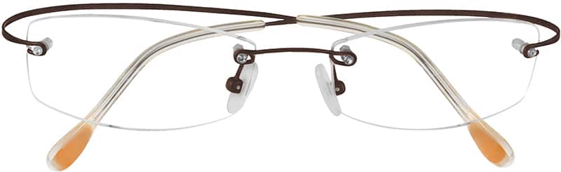 Brown Titanium Rimless Glasses #372215 | Zenni Optical Canada