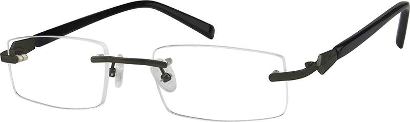Gray Titanium Rimless Glasses #375912 | Zenni Optical