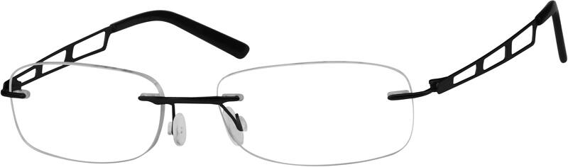 Black Titanium Rimless Glasses #377121 | Zenni Optical