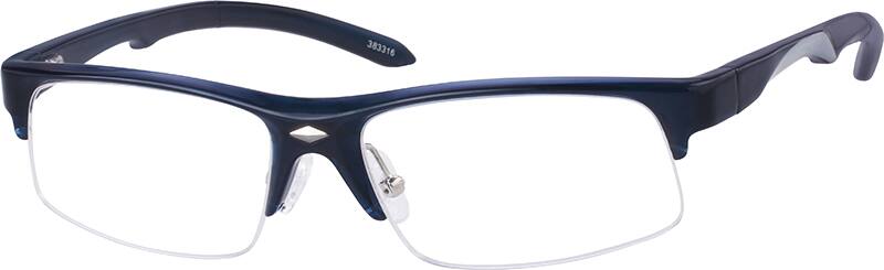 Blue Rectangle Glasses #383316 | Zenni Optical