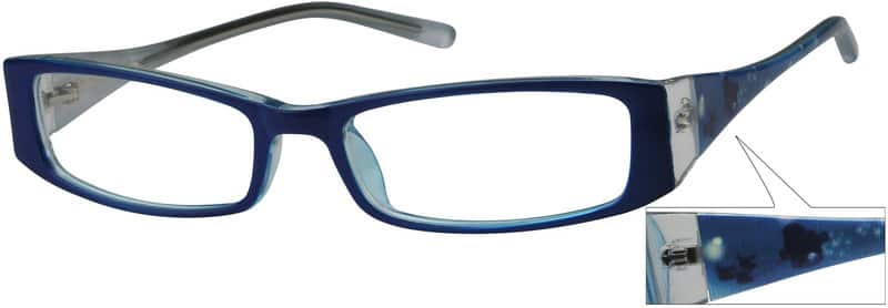 Blue Rectangle Glasses #388516 | Zenni Optical