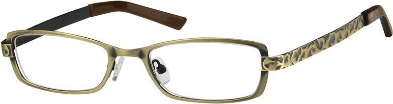 Gold Rectangle Glasses #395214 | Zenni Optical Canada