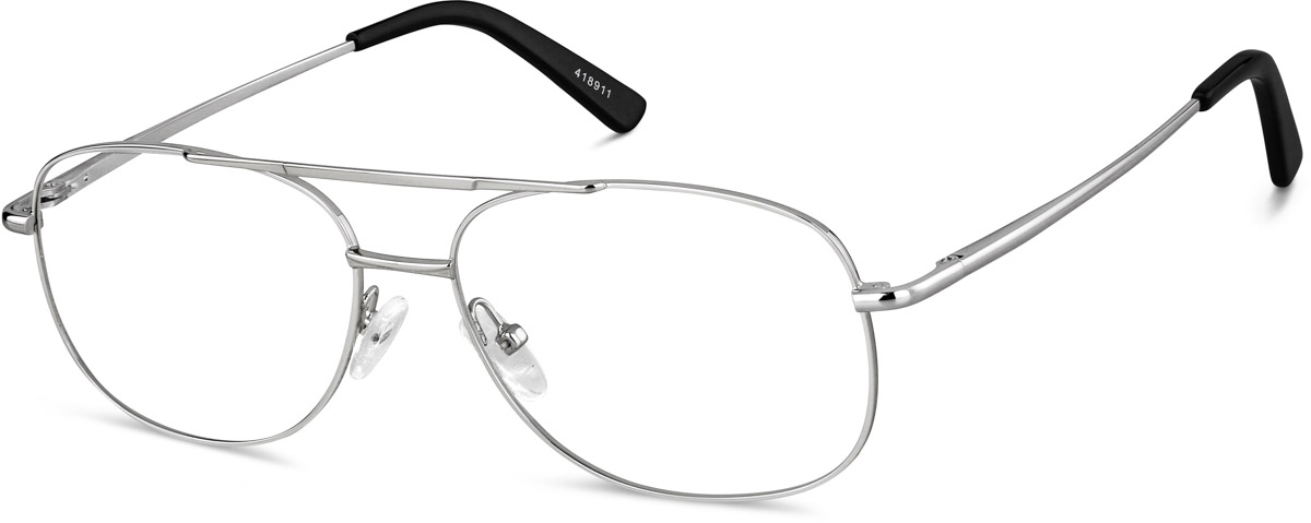 Silver Aviator Glasses #418911 | Zenni Optical