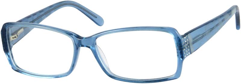 Blue Rectangle Glasses #433316 | Zenni Optical