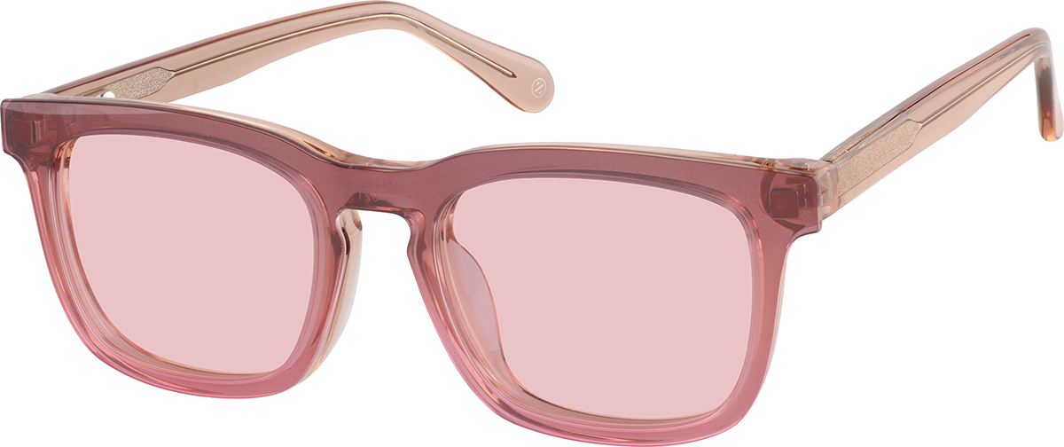 Pink Square Magnetic Snap-On Set #4463219 | Zenni Optical