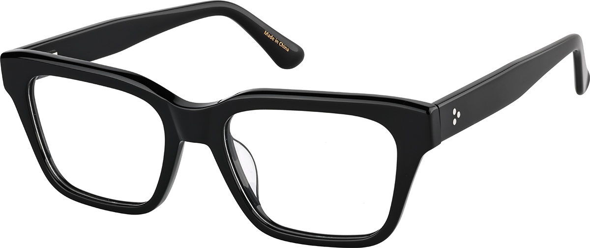 Black Rectangle Glasses #4471921 | Zenni Optical