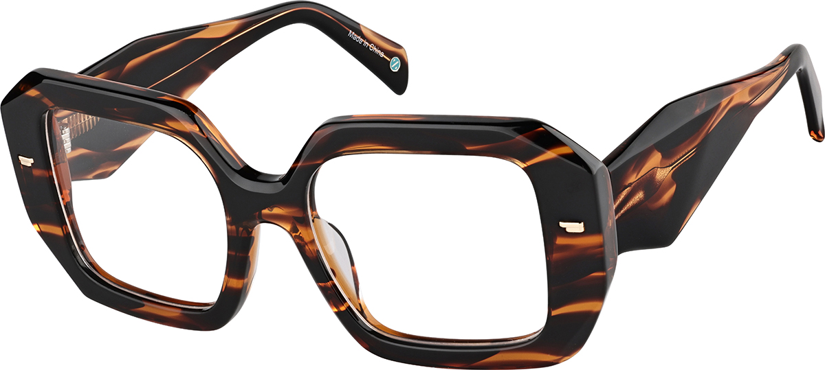 Tortoiseshell Geometric Glasses 4473325 Zenni Optical
