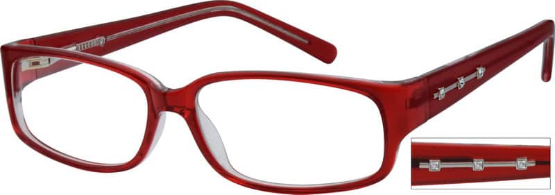 Red Rectangle Glasses #482418 | Zenni Optical