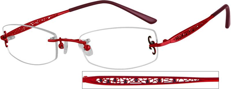 Red Rimless Glasses #493518 | Zenni Optical