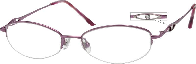 Purple Titanium Oval Glasses #521017 | Zenni Optical