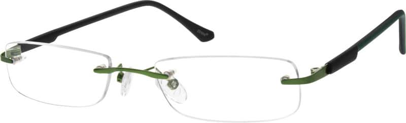 Green Titanium Rimless Glasses #525924 | Zenni Optical Canada